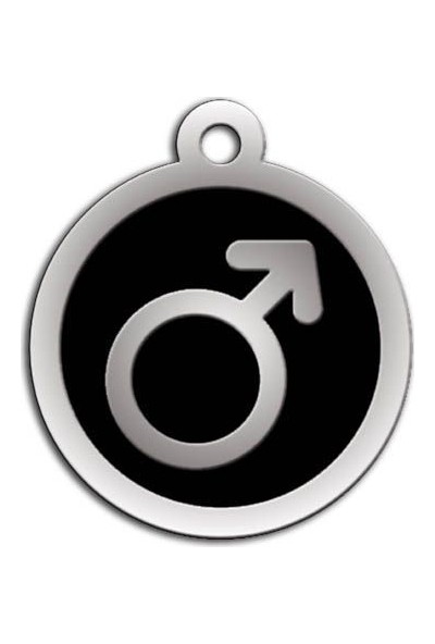 Dalis Pet Tag - Mineli Erkek Sembol Desenli Künye