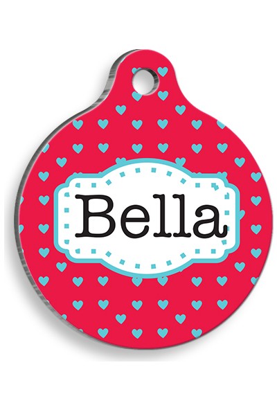 Pet Tag Art Küçük Kalpli Yuvarlak Şekilli Kedi Ve Köpek Künyesi Pet Tag Art Küçük Kalpli Yuvarlak Şekilli Kedi Ve Köpek Künyesi