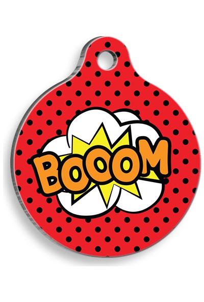 Pet Tag Art Boom Yuvarlak Kedi Ve Köpek Künyesi