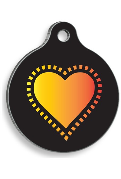 Pet Tag Art Güneş Kalp Yuvarlak Kedi Ve Köpek Künyesi