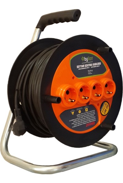 Bylion Makaralı Seyyar Uzatma Kablosu 3*2.5Mm² 20 Mt. Bylion Makaralı Seyyar Uzatma Kablosu 3*2.5Mm² 20 Mt.