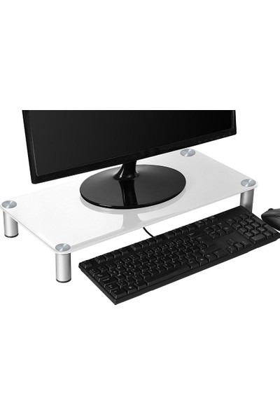 Sonorous Mn 100 Wht Slv Monitör Standı Beyaz