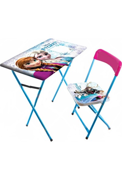 Prenses Çocuk Ders Çalışma Masası Ve Sandalyesi