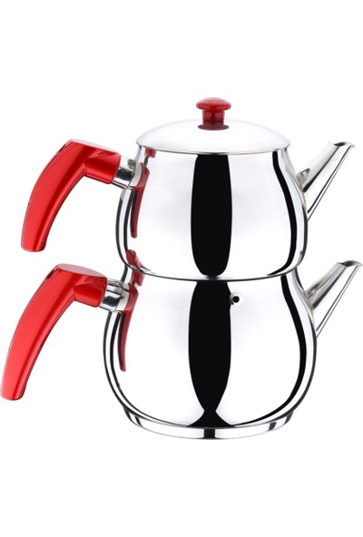 Mysem Çelik Çaydanlık Kaliteli Orta Boy