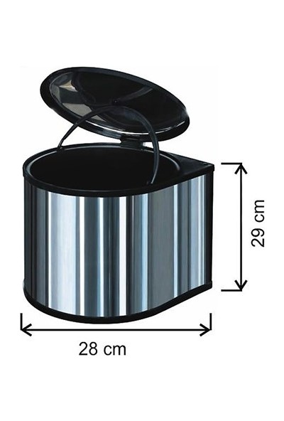 Arı Metal Dolap İçi Çöp Kovası Krom