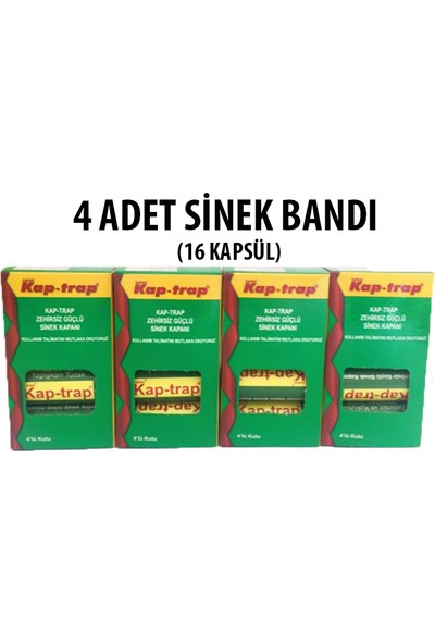 Kapan Kap-Trap Sinek Bandı 4 Adet ( 16 Kapsül ) Kapan Kap-Trap Sinek Bandı 4 Adet ( 16 Kapsül )