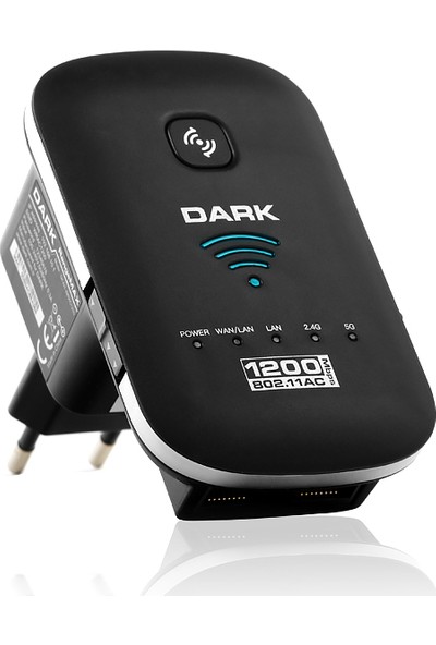 Dark RangeMAX AC1200 1200Mbit 2x3dBi Dahili Antenli 802.11ac/n WiFi Kablosuz Access Point / Router / Repeater (DK-NT-WRAC1200) Dark RangeMAX AC1200 1200Mbit 2x3dBi Dahili Antenli 802.11ac/n WiFi Kablosuz Access Point / Router / Repeater (DK-NT-WRAC1200)