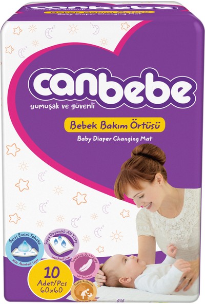 Canbebe Bebek Bakım Örtüsü 10'lu Canbebe Bebek Bakım Örtüsü 10'lu