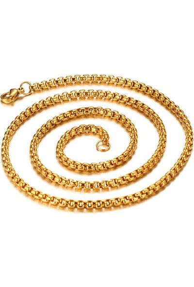 Chavin Gold Sarı 75 Cm. 4 Mm. Erkek Çelik Zincir Dn83