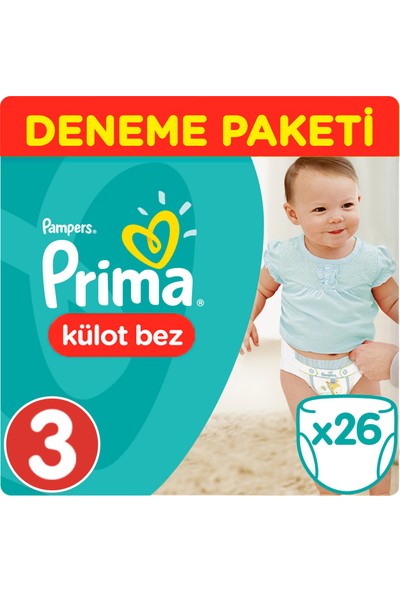 Prima Pants Külot Bebek Bezi 3 Beden Midi Deneme Paketi 26 Adet Prima Pants Külot Bebek Bezi 3 Beden Midi Deneme Paketi 26 Adet