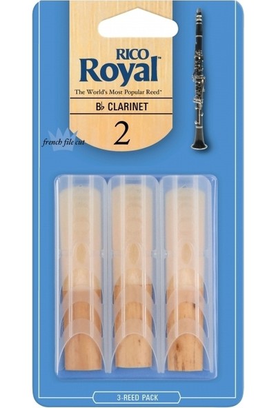 Rico Royal RCB0320 Sib Klarnet Kamışı (3'lü) No:2 Rico Royal RCB0320 Sib Klarnet Kamışı (3'lü) No:2