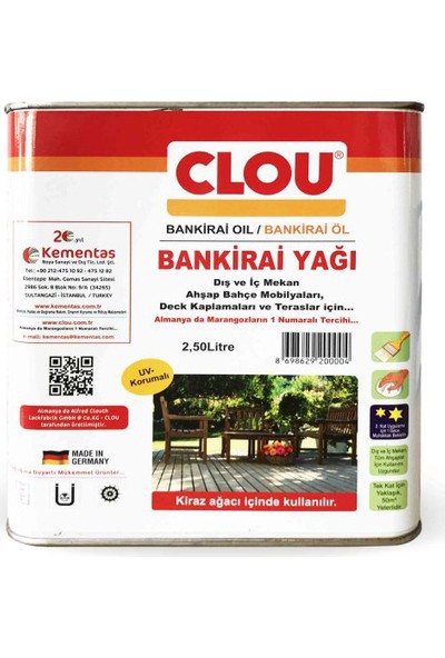 Clou Bankirai Yağı 2,5 Litre