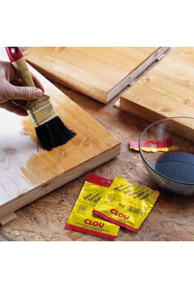 Clou Suda Çözülen Oksit Toz Ahşap Boyası 155 Koyu Kırmızı 12Gr