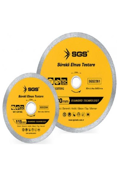 Sgs 115Mm Sürekli Elmas Testere Sgs2260 (1 Adet) Sgs 115Mm Sürekli Elmas Testere Sgs2260 (1 Adet)