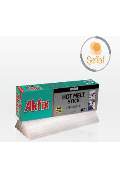Akfix Mum Silikon Kutulu Şeffaf Çubuk 12*300 Mm (1 Kg) (1 Kg)