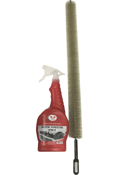 Uniland Motor Temizleme Spreyi 750 ML. Su Kullanım Gerektirmeyen Formül + 60 cm Motor Temizleme Temizleme Fırçası