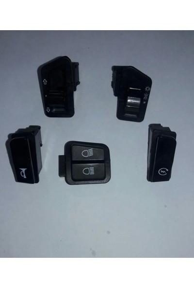Tümopar Düğme Seti, 5 Li Spacy 110 Rks Spontını 110 Scooter ( Korna, Marş, Sinyal, Selektör, Far) Tümopar Düğme Seti, 5 Li Spacy 110 Rks Spontını 110 Scooter ( Korna, Marş, Sinyal, Selektör, Far)
