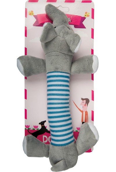 Peluş Fil Figürlü Sünger Köpek Oyuncağı