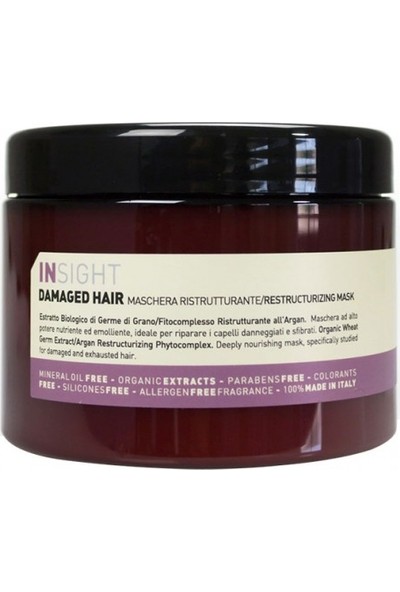 İnsight Damaged Hair Yıpranmış Saçlar İçin Onarıcı Maske 500Ml İnsight Damaged Hair Yıpranmış Saçlar İçin Onarıcı Maske 500Ml