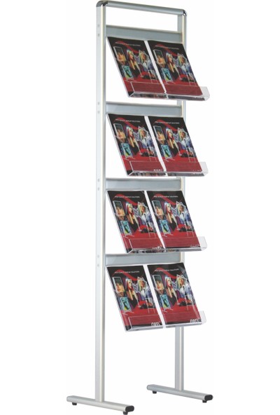 ORES Klasik Broşür Standı - 4x2= 8 A4. Broşür Kapsitesi (Tek Taraf)