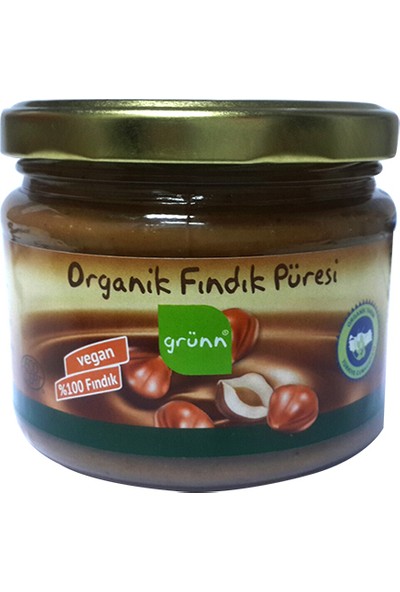 Grünn Organik Fındık Püresi 200 gr Grünn Organik Fındık Püresi 200 gr