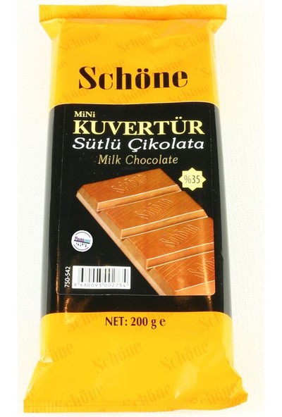 Schöne Schöne Sütlü Kuvertur Çikolata 200Gr
