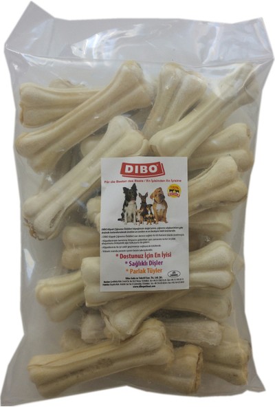 Dibo Köpek Çiğneti Pres Kemik Beyaz 50-55 gr 12 cm ( 25 Adet ) Dibo Köpek Çiğneti Pres Kemik Beyaz 50-55 gr 12 cm ( 25 Adet )
