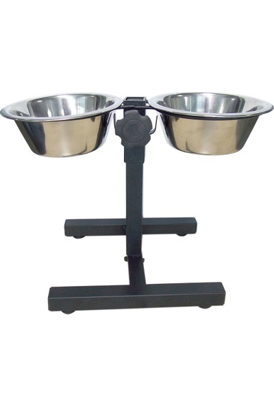 Tommy Ayarlanabilir Ayaklı Çelik Köpek Mama Su Kabı 1 Litre
