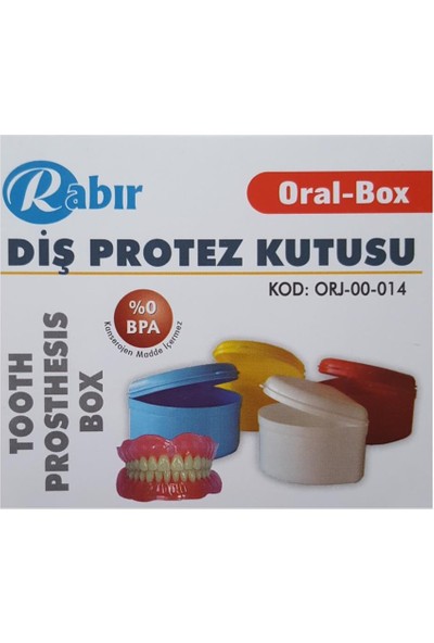 Rabır Diş Protez Saklama Kutusu BPA Kanserojen Madde İçermez Rabır Diş Protez Saklama Kutusu BPA Kanserojen Madde İçermez