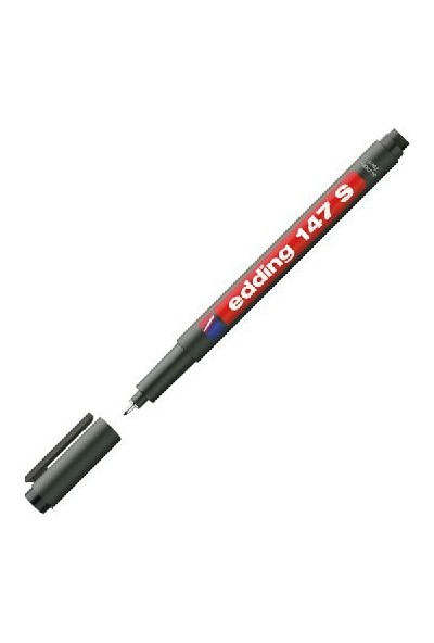 Edding (E-147S) Asetat Kalemi-Silgili Siyah 10 Lu