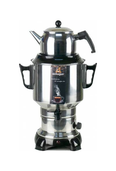 Armağan 1100W Termostatlı Klasik 6 Litre Büyük Boy Semaver (Siyah)