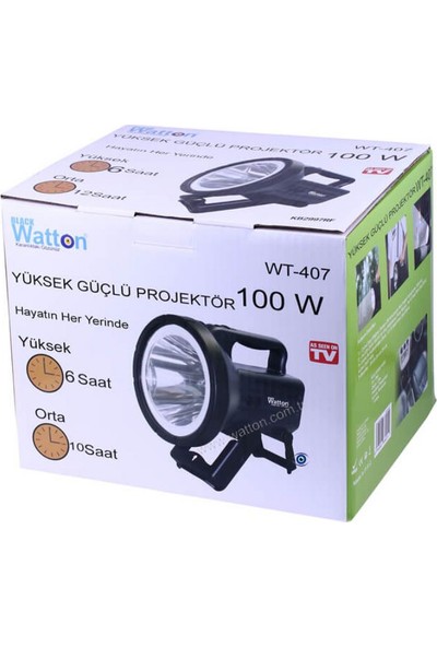 Watton Wt 407 100 Watt Güçlü Projektör Watton Wt 407 100 Watt Güçlü Projektör