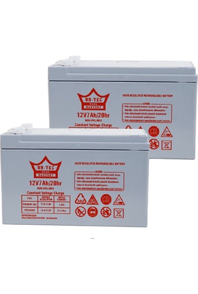 Ortec Kuru Akü 12 V 7 Ah Beyaz Ortec Kuru Akü 12 V 7 Ah Beyaz