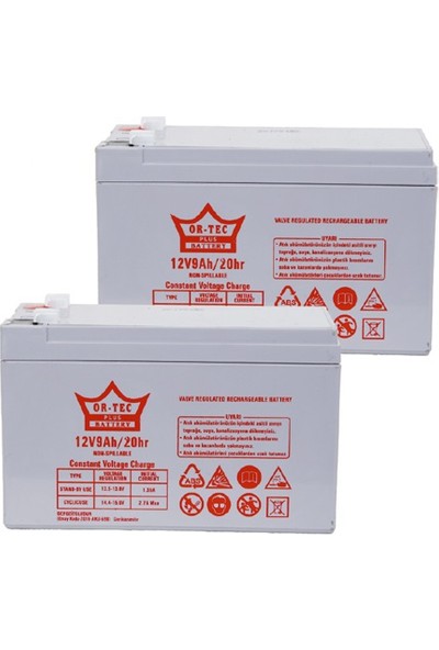 Ortec Akü 12 V 9 Ah Beyaz Ortec Akü 12 V 9 Ah Beyaz