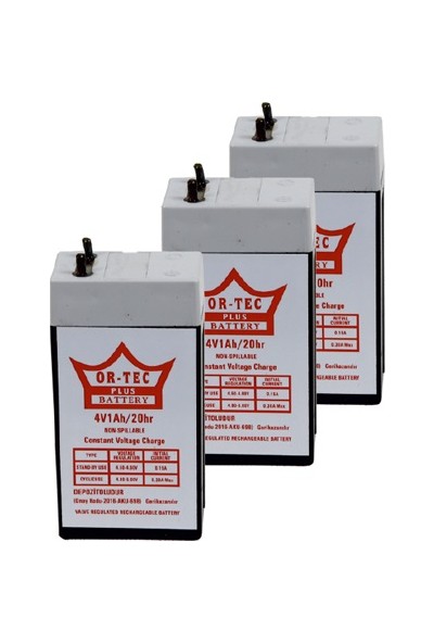 Ortec Kuru Akü 4 V 1 Ah Beyaz Ortec Kuru Akü 4 V 1 Ah Beyaz