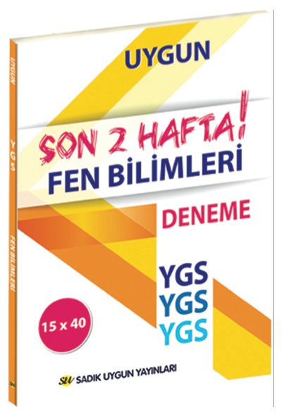 Sadık Uygun Ygs Fen Bilimleri Son 2 Hafta Deneme Sadık Uygun Ygs Fen Bilimleri Son 2 Hafta Deneme