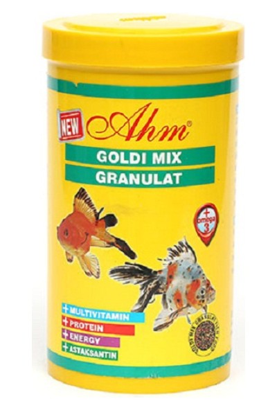 Ahm Goldi Mix Granulat - Japon Balığı Yemi 1000 Ml