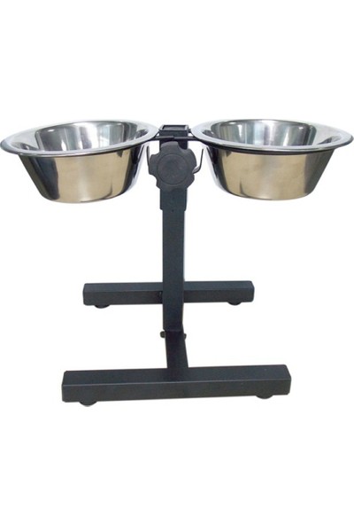 Tommy Yükseklik Ayarlı İkili Çelik Köpek Mama Kabı 32 Oz