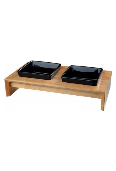 Trixie Ahşap Platformlu Seramik Köpek Mama Ve Su Kabı Seti 0,4 Lt X 2 Trixie Ahşap Platformlu Seramik Köpek Mama Ve Su Kabı Seti 0,4 Lt X 2