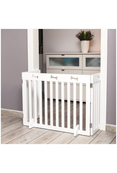 Trixie Ahşap Köpek Bariyeri 3 Parça 82 - 124 Cm X 61 Cm Beyaz Trixie Ahşap Köpek Bariyeri 3 Parça 82 - 124 Cm X 61 Cm Beyaz