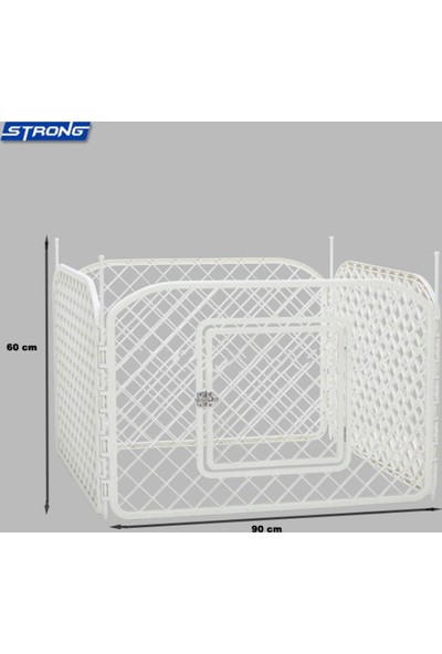 Plastik Çit Köpek Oyun Alanı 90 Cm X 90 Cm Kare 60 Cm Yükseklik