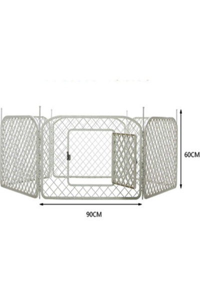 Plastik Çit Köpek Oyun Alanı 90 Cm Kenarlı Altıgen 60 Cm Yükseklik
