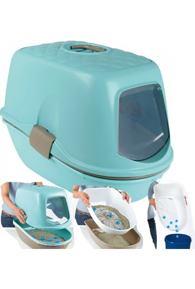 Trixie Elekli Kapalı Kedi Tuvaleti 39 Cm X 42 Cm X 59 Cm Trixie Elekli Kapalı Kedi Tuvaleti 39 Cm X 42 Cm X 59 Cm