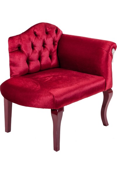 3A Mobilya Carmen Taşlı Sol Kol Josephine - Kırmızı 3A Mobilya Carmen Taşlı Sol Kol Josephine - Kırmızı