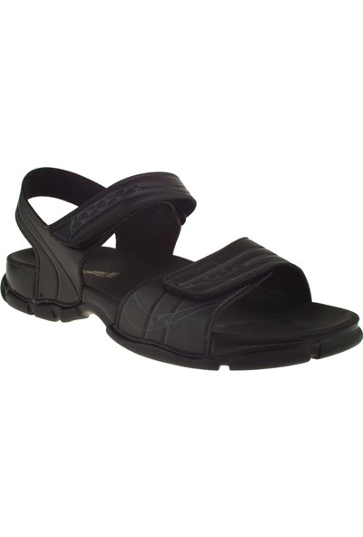 Ceyonomi Riva Cırtlı Siyah Erkek Sandalet
