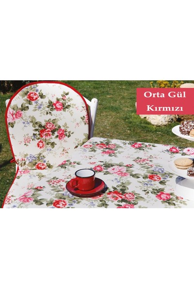 Soley Bahçe Masa Seti - Orta Gül Kırmızı