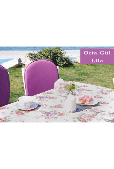 Soley Bahçe Masa Seti - Orta Gül Lila