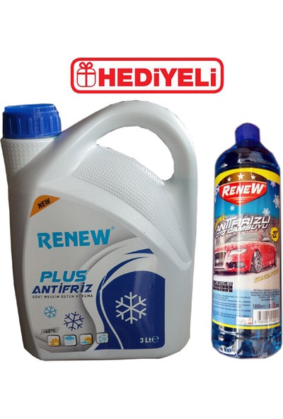 Renew Plus Yeşil Antifriz -40C - 3 L + Camsuyu