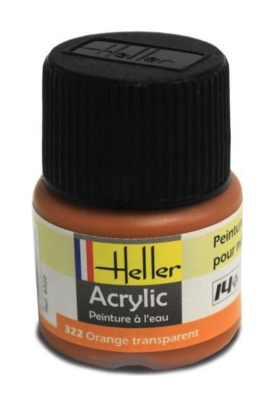 Turuncu Transparan No: 322, Heller 12Ml Akrilik Maket Boyası Turuncu Transparan No: 322, Heller 12Ml Akrilik Maket Boyası