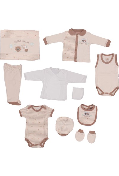 Bebbek Ekru Erkek Çiftçi 10'lu Hastane Çıkışı